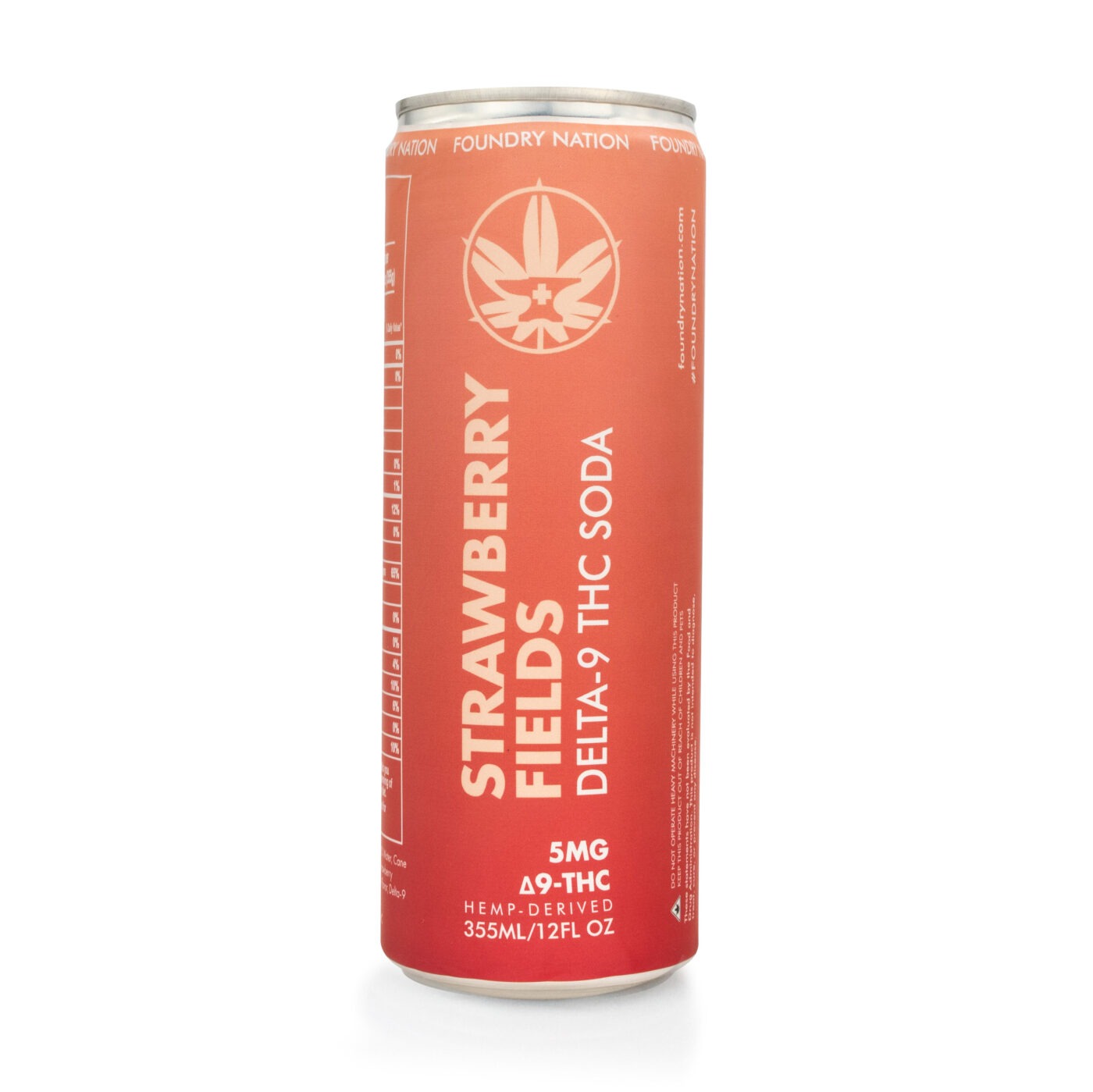 5mg Strawberry Fields THC Soda | Foundry Nation Pop | Turning Leaf
