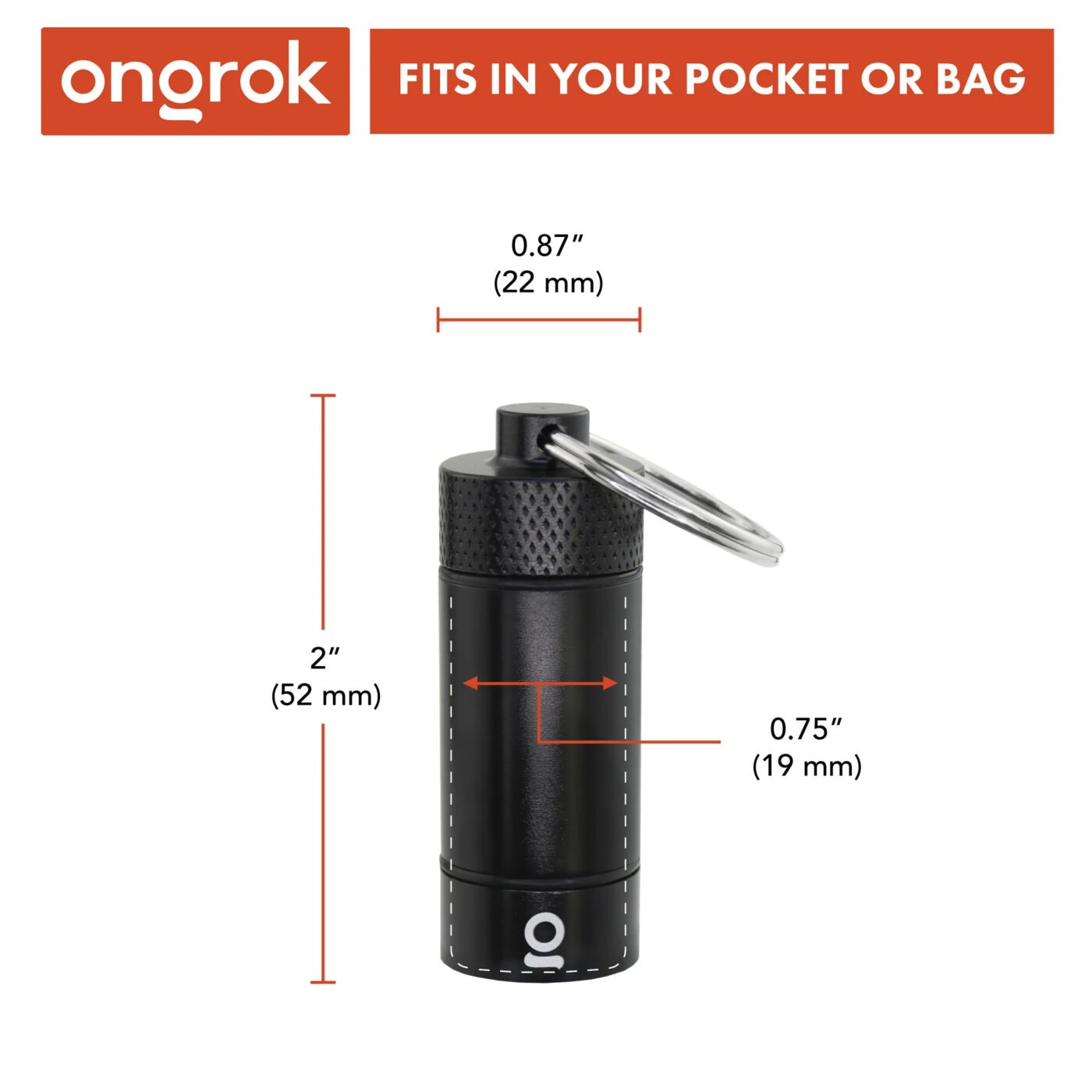 ONGROK Small Smell Proof Storage Keychain | Turning Leaf