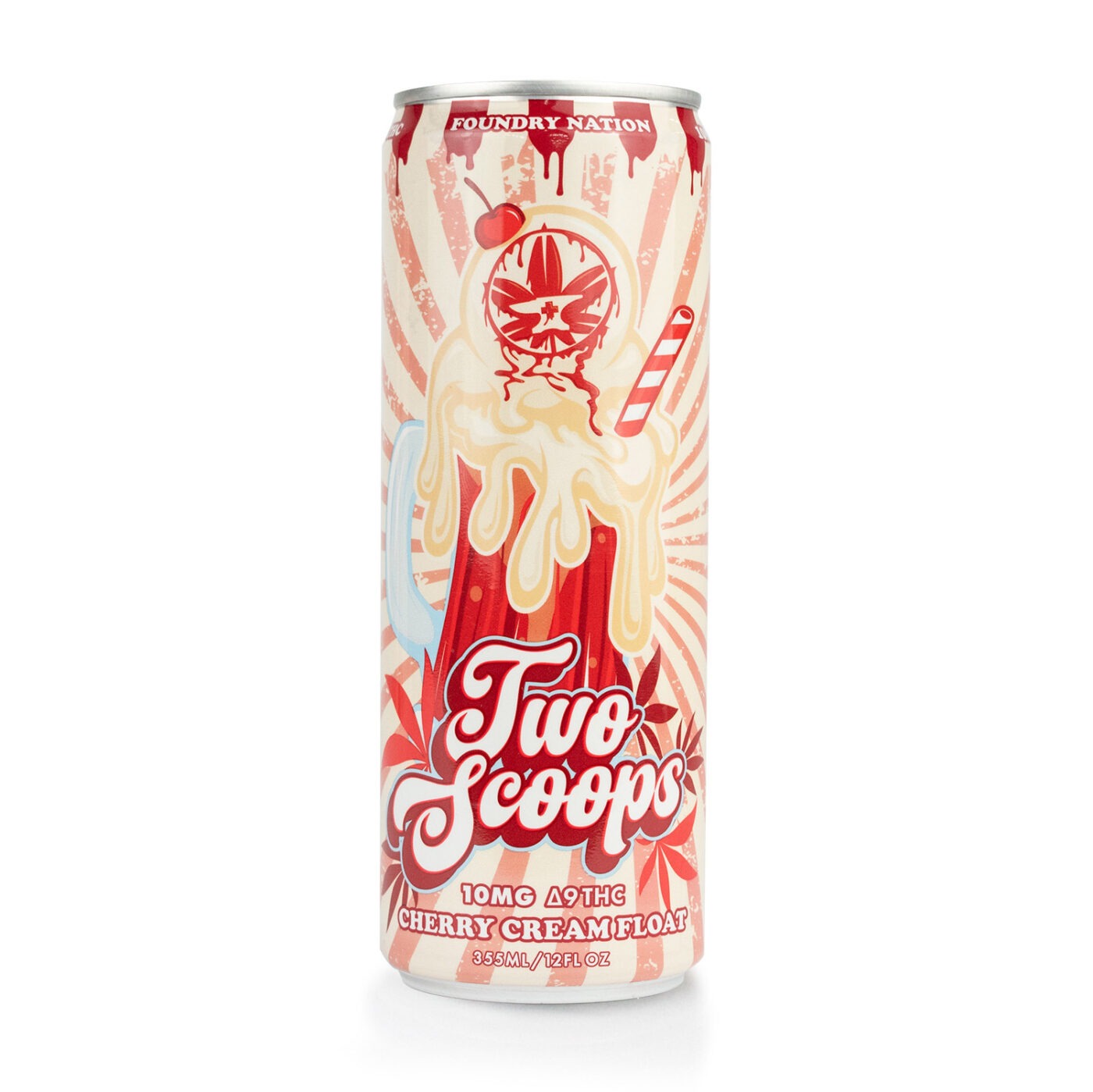 10mg Cherry Cream THC Soda | Foundry Nation Two Scoops Cannabis Float