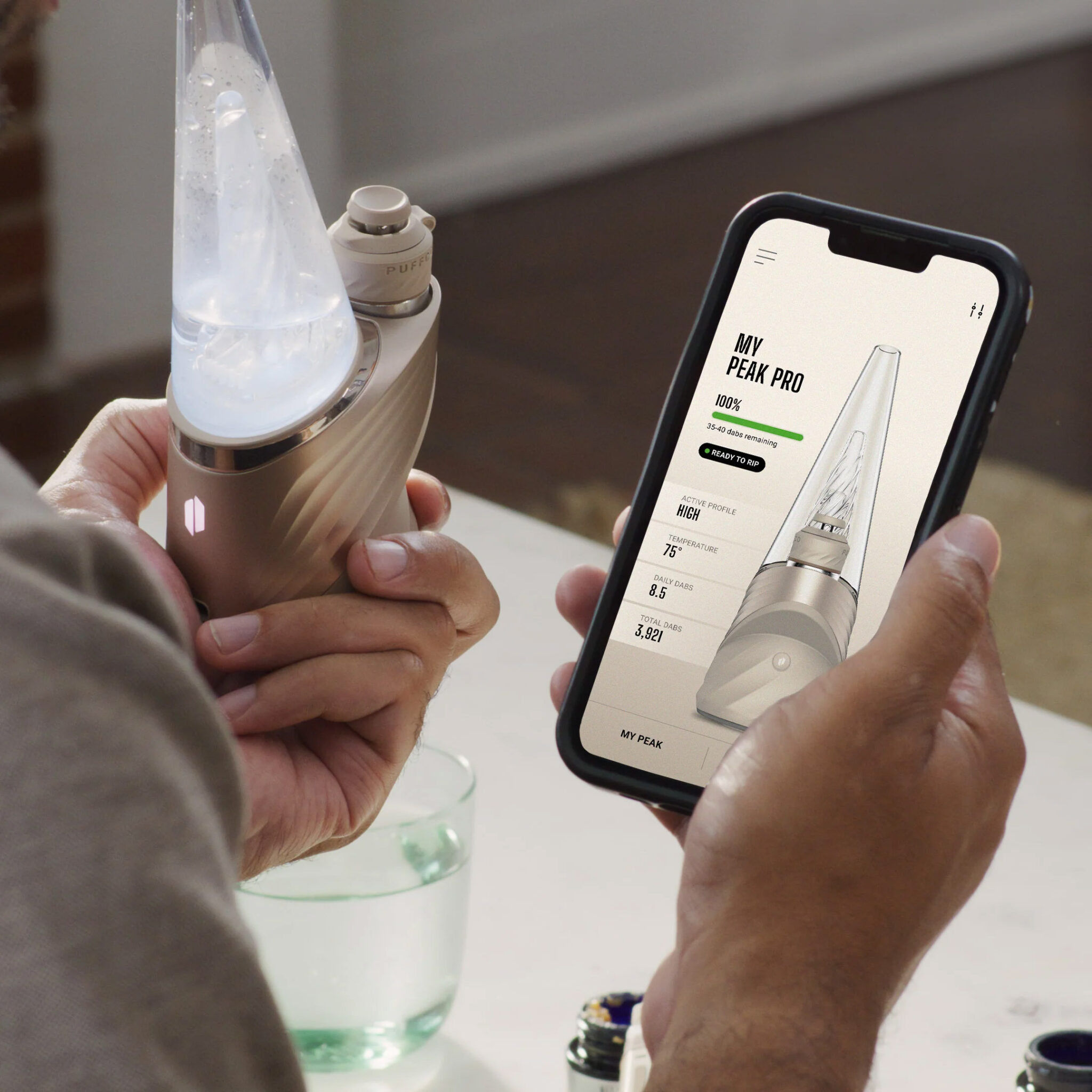 New Peak Pro 3DXL | Onyx, Desert & Pearl | Puffco Dab Rig