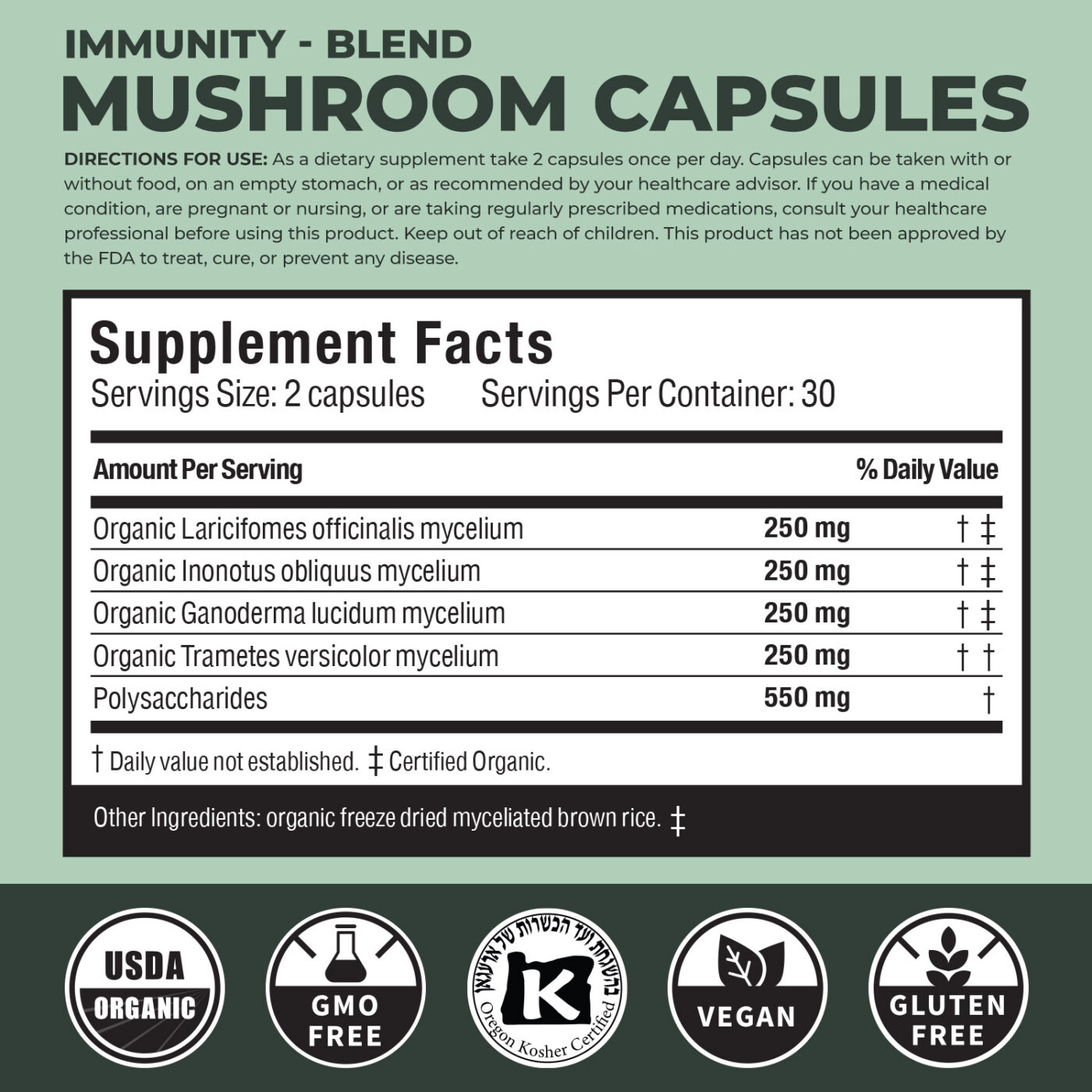 VERDANT Leaf Immunity Support Mushroom Supplement | Turning Leaf