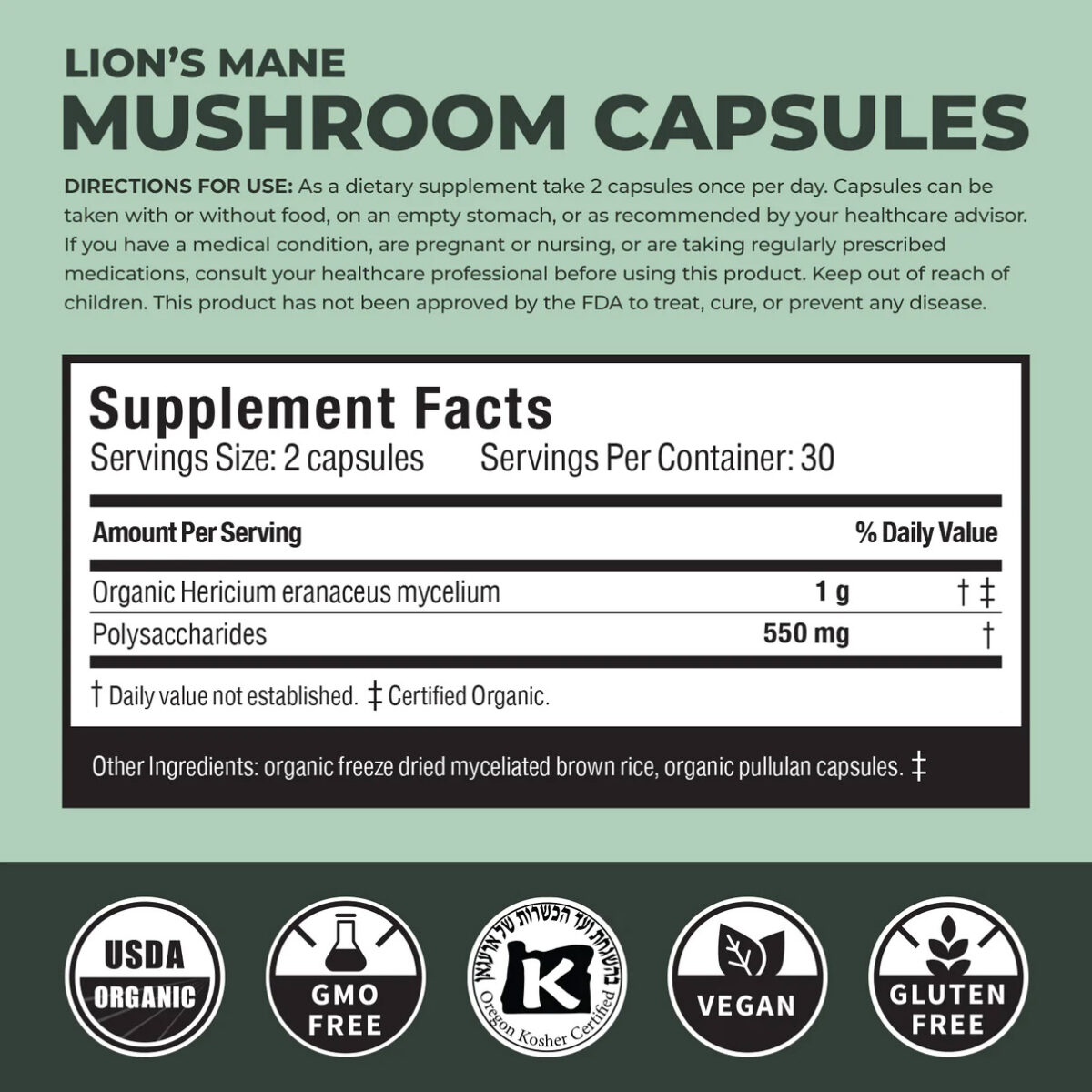 VERDANT Leaf Lion's Mane Mushroom Supplement | Turning Leaf
